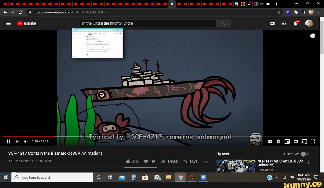 CS YouTube in the jungle the mighty jungle as sO oD an Fypically. SCP ...