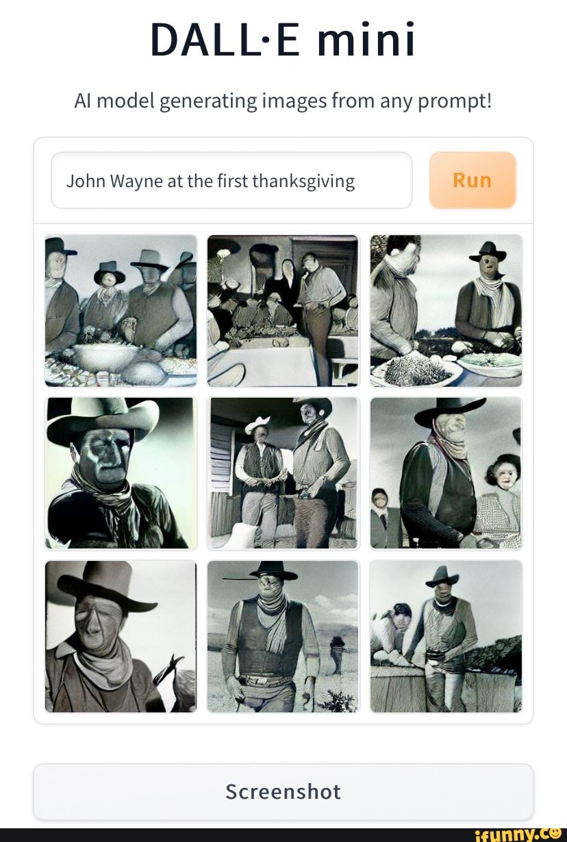 Mini Al model generating images from any prompt! John Wayne at the ...