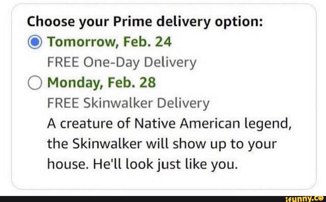 Choose your Prime delivery option: Tomorrow, Feb. 24 FREE One-Day ...