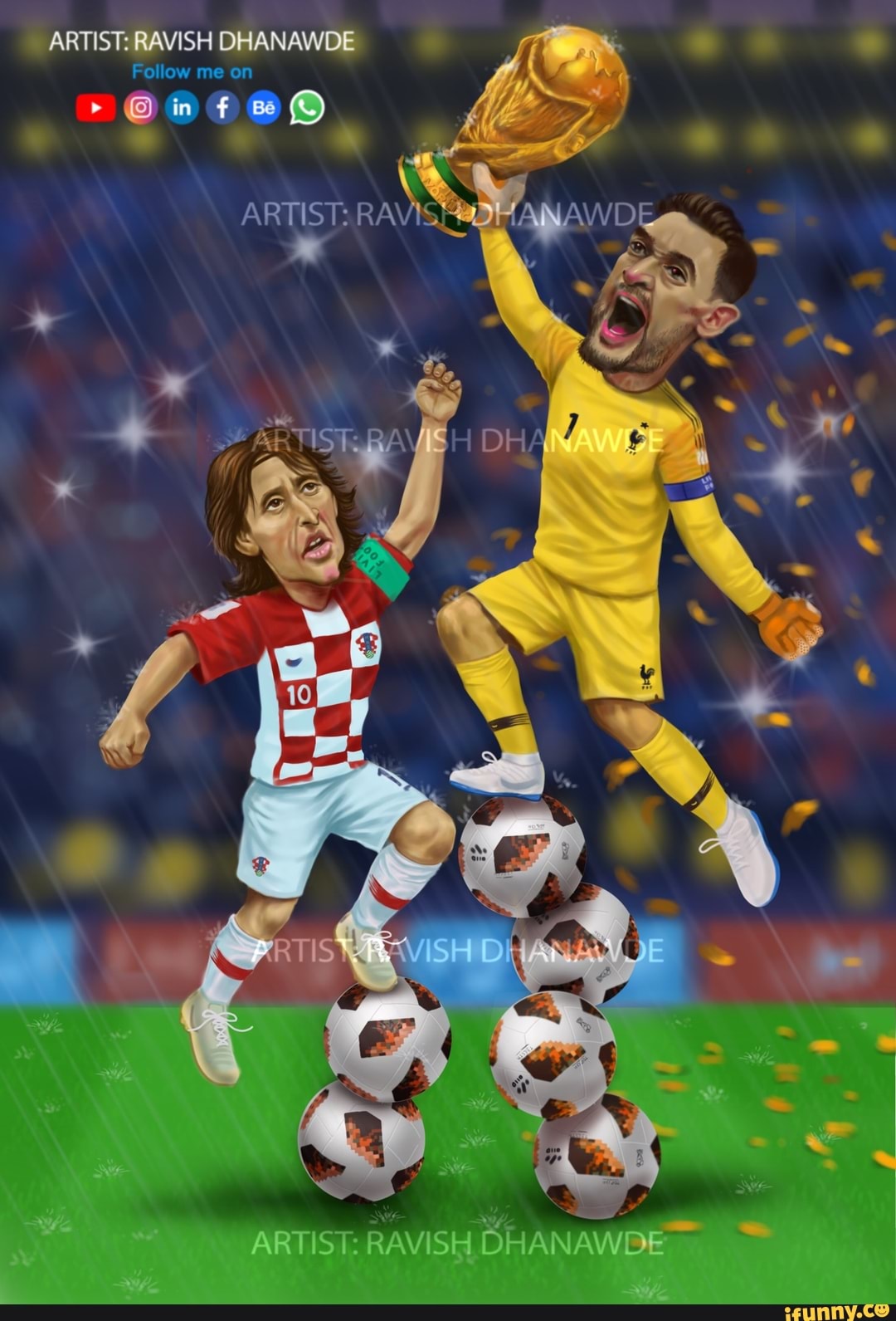 France won - ARTIST: RAVISH DHANAWDE Follow me on in ta VS - iFunny Brazil