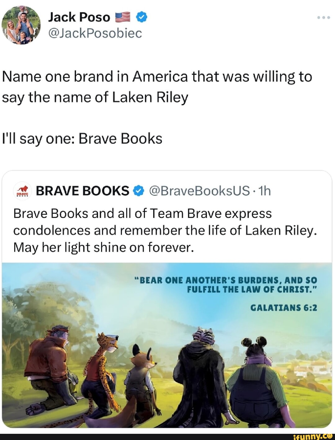 Jack Poso @JackPosobiec Name one brand in America that was willing to ...