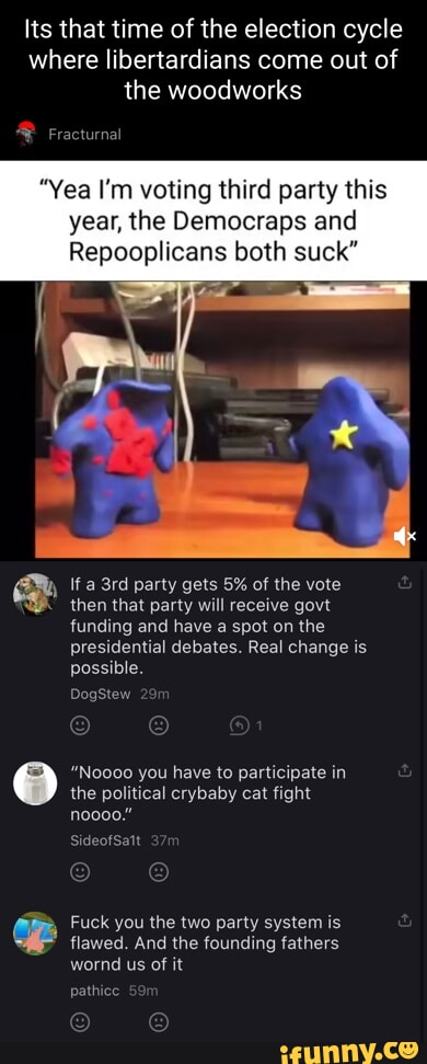 Its that time of the election cycle where libertardians come out of the ...