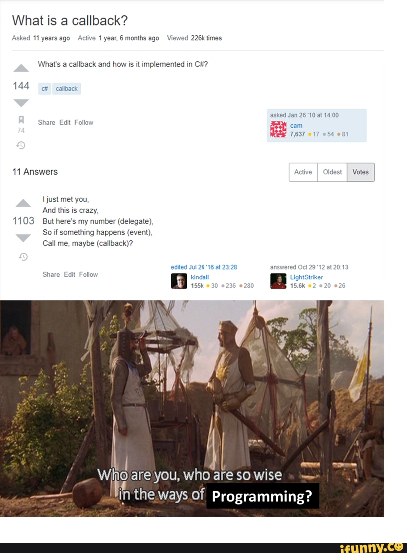 What is a callback? Asked 11 years ago Active 1 year, 6 months ago ...