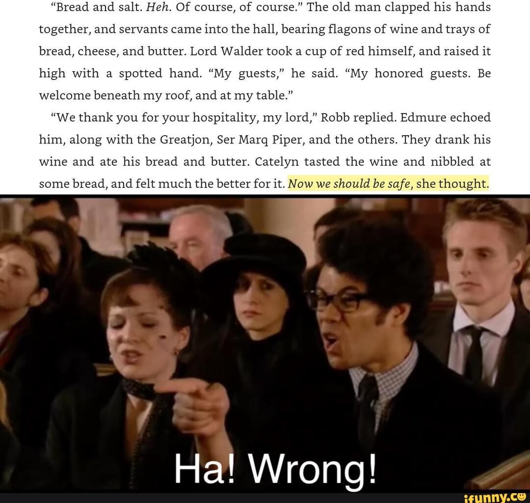 "Bread and salt. Heh. Of course, of course." The old man clapped his ...