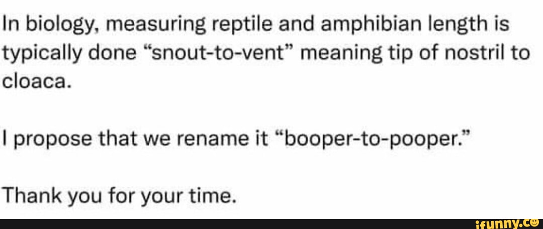 In biology, measuring reptile and amphibian length is typically done ...