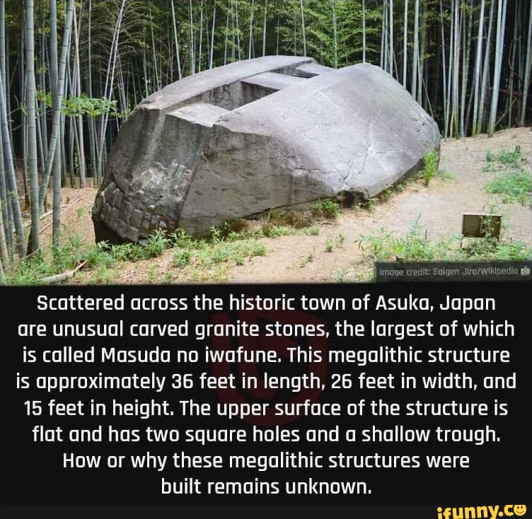 Scattered across the historic town of Asuka, Japan are unusual carved ...