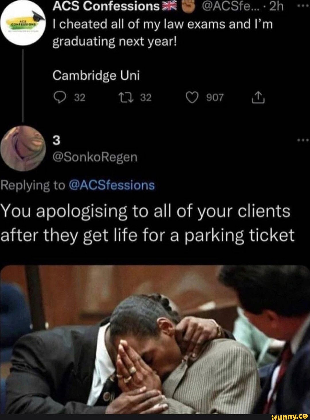 ACS Confessions 3& @ACSfe...- I cheated all of my law exams and I'm ...