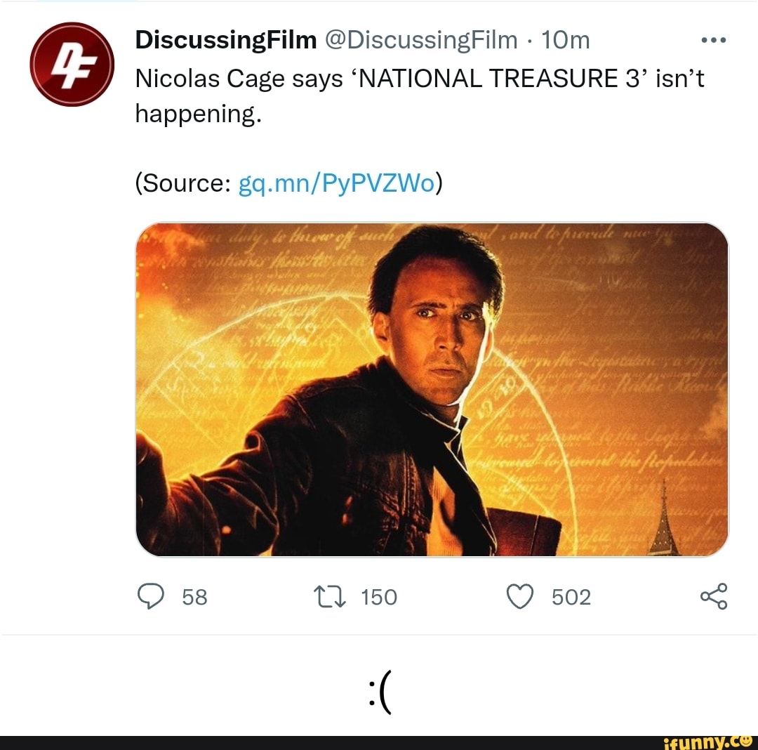 Nicolas Cage National Treasure Meme