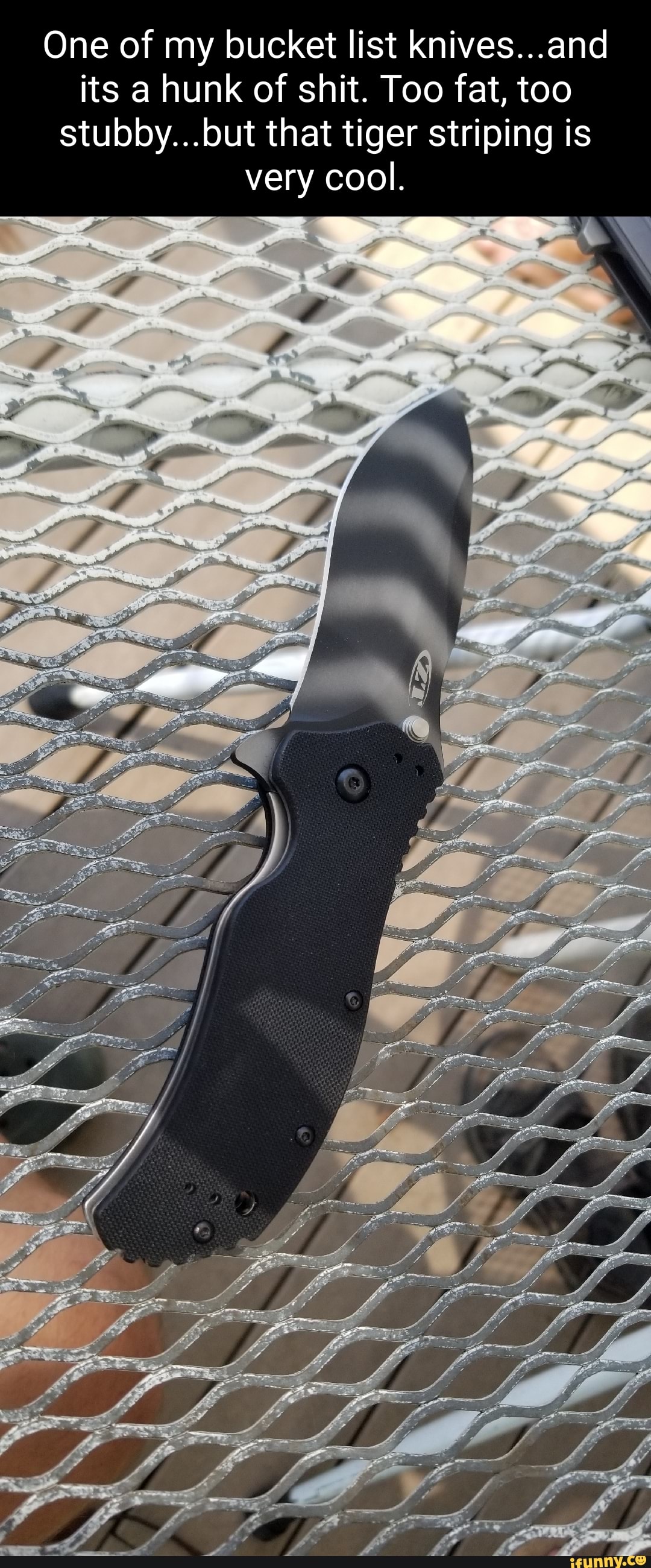 One of my bucket list knives...and its a hunk of shit. Too fat, too ...