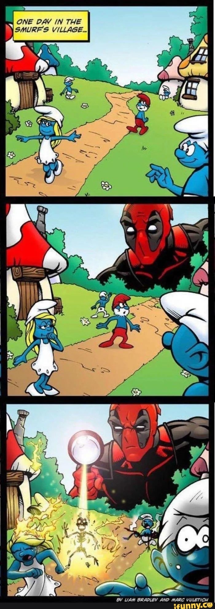 ONE DAY IN THE SMURFS VILLAGE... LIAM BRADLEY AND MARC VULETICH ...