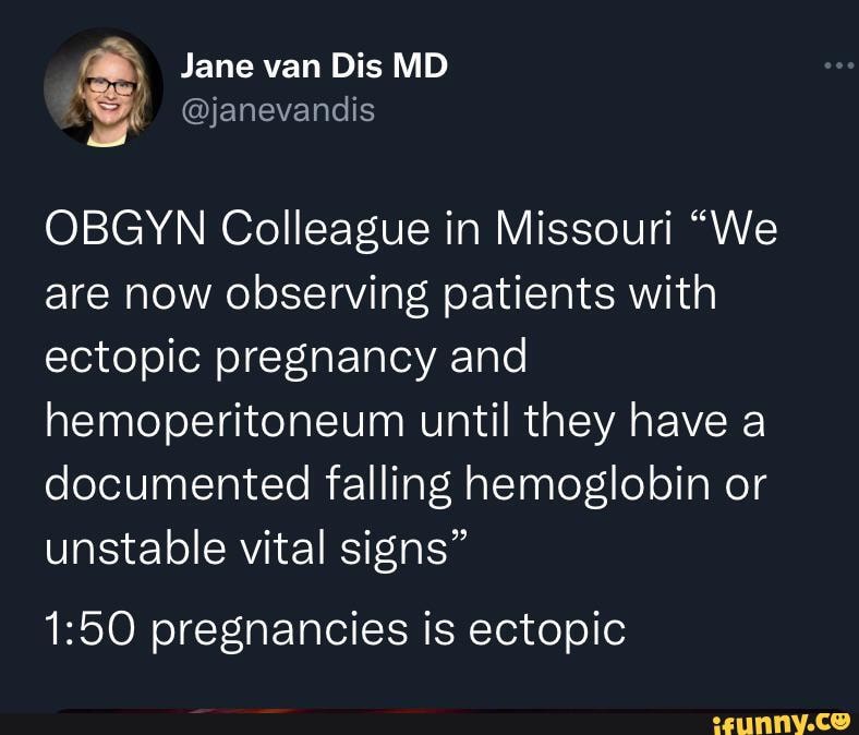 Jane van Dis MD @janevandis OBGYN Colleague in Missouri "We are now ...