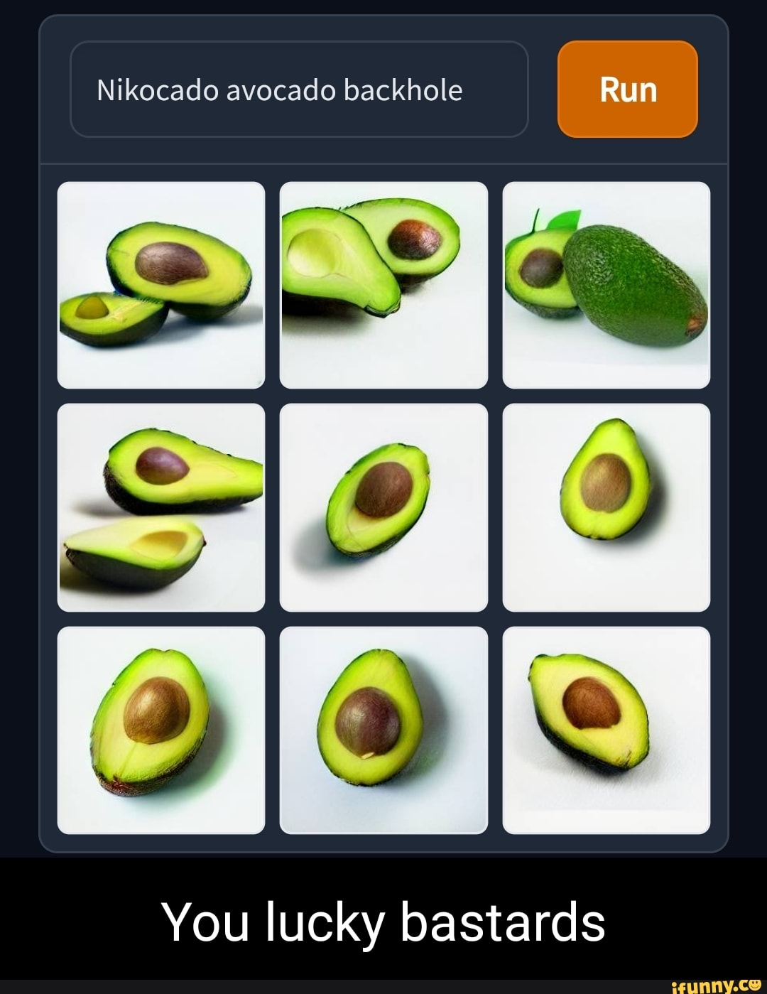 Nikocado avocado backhole Run You lucky bastards - iFunny Brazil