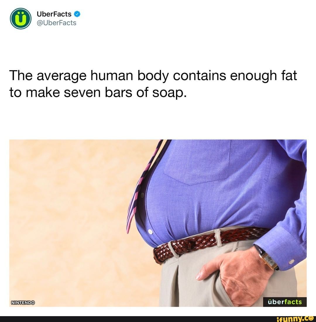 UberFacts @UberFacts The average human body contains enough fat to make ...