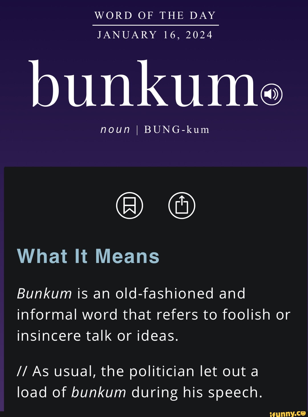 WORD OF THE DAY JANUARY 16, 2024 bunkume noun I BUNG-kum What It Means ...