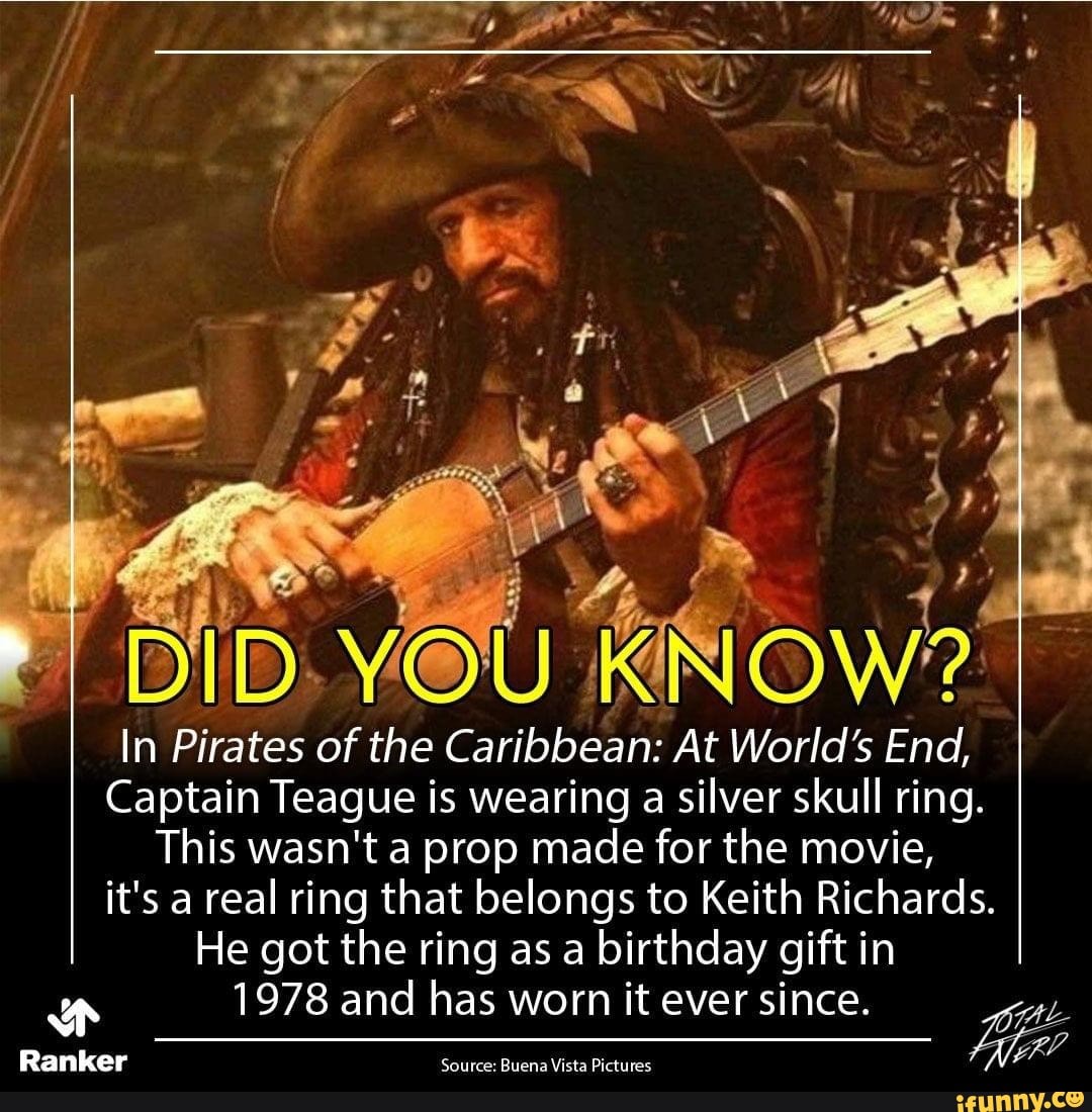 DID- YOU KNOW? In Pirates of the Caribbean: At World's End, Captain ...
