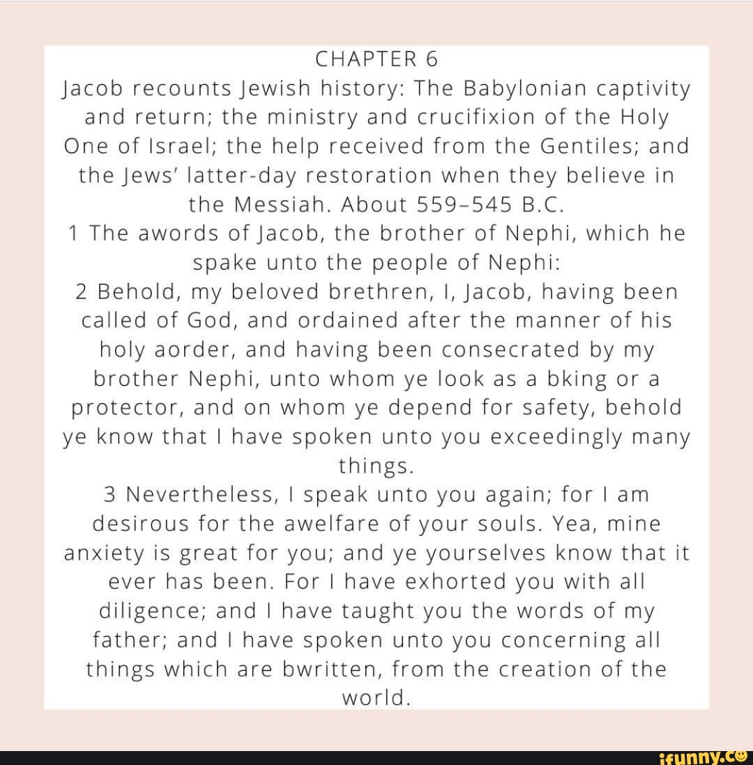 CHAPTER 6 Jacob recounts Jewish history: The Babylonian captivity and ...