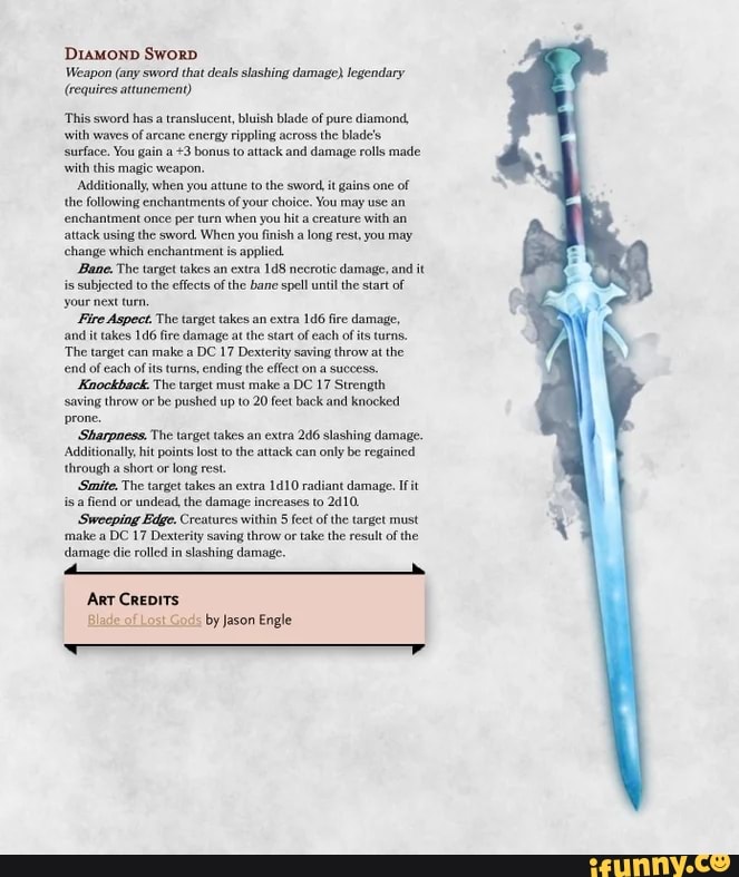 Real Sword Made Of Diamond