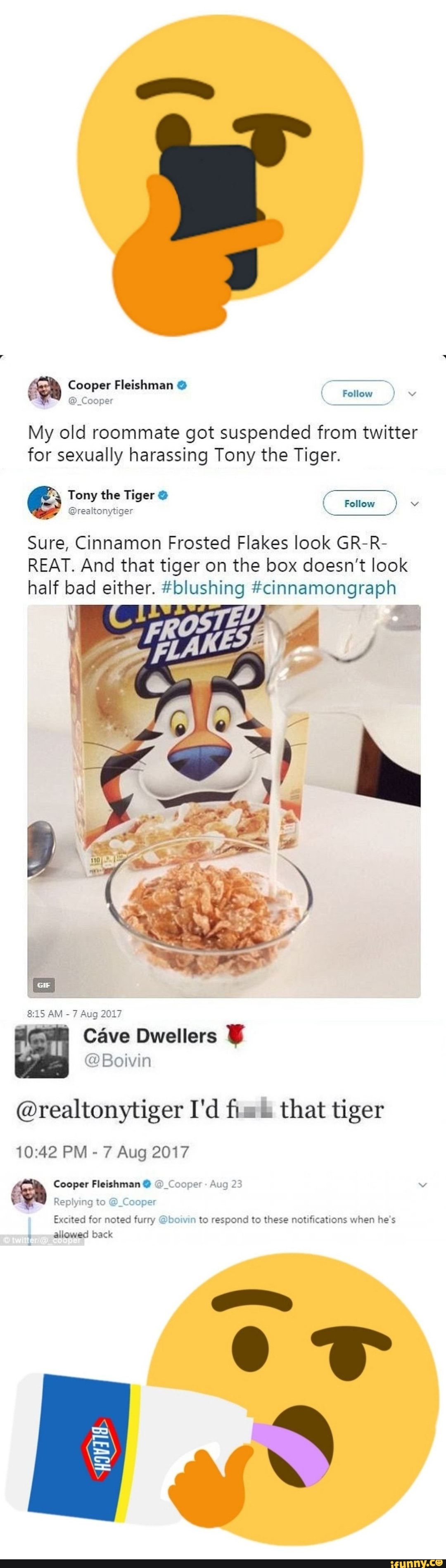 Cooper Fleishman @ Follow Jv @_Cooper My old roommate got suspended ...