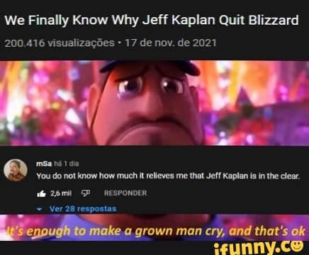 We Finally Know Why Jeff Kaplan Quit Blizzard 200.416 visualizag6es ...