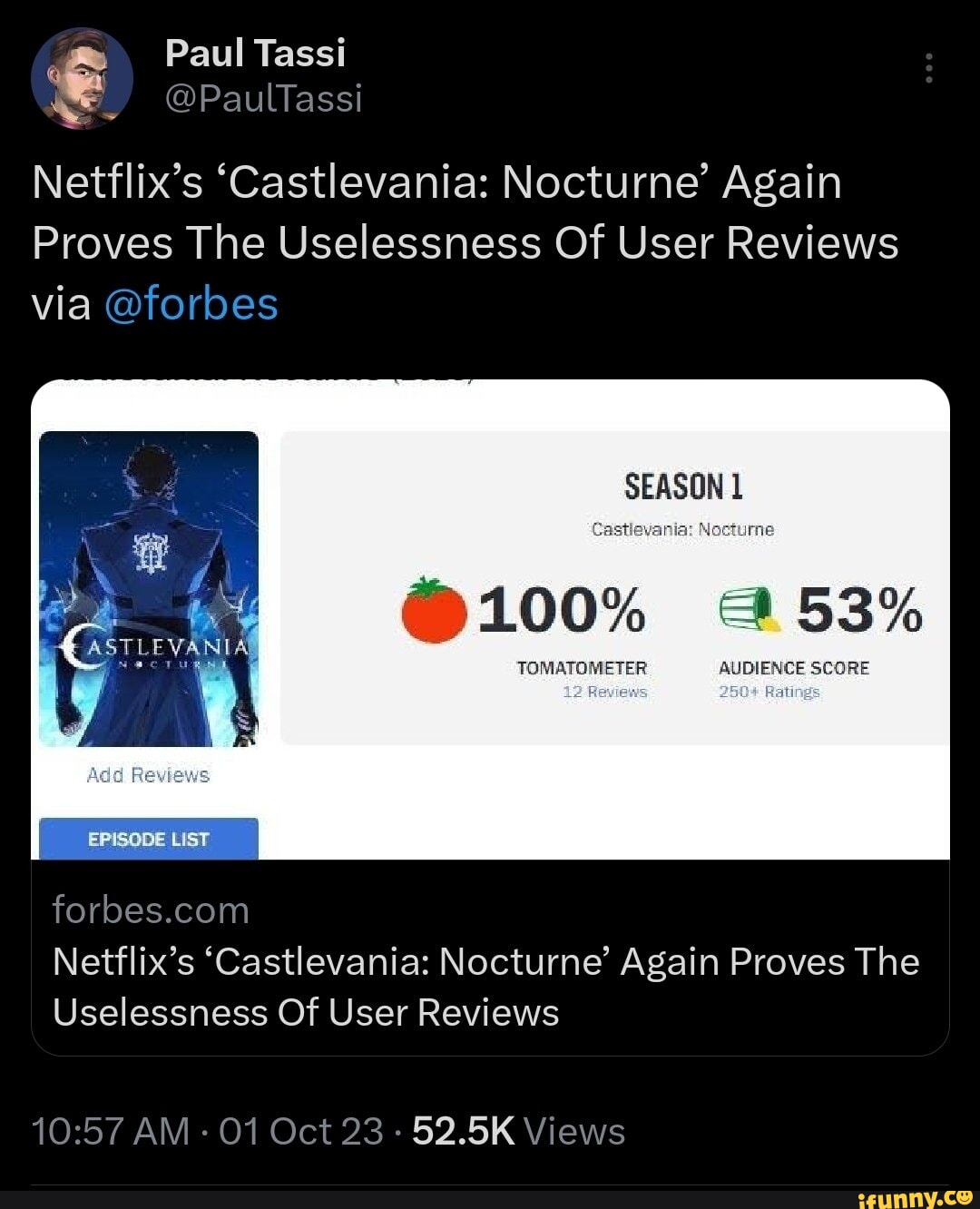 Paul Tassi @Paullassi Netflix's 'Castlevania: Nocturne' Again Proves ...