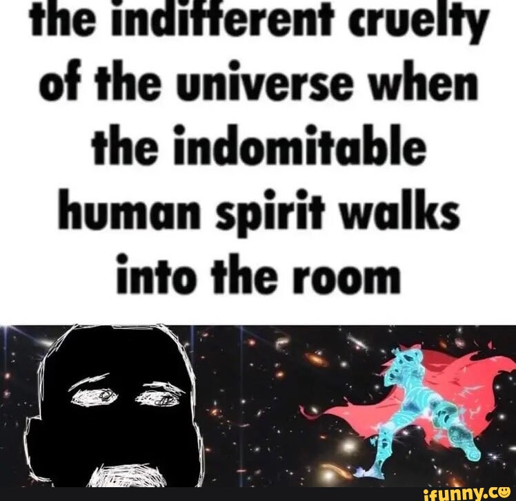 The inditrerent crueity of the universe when the indomitable human ...