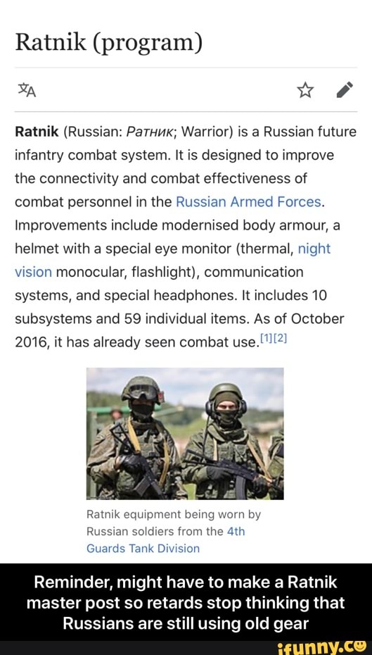 Russian Future Soldier Program