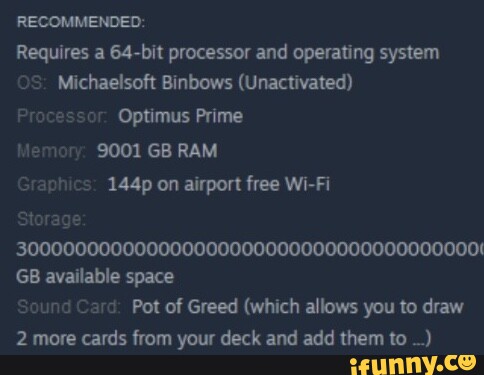 RECOMMENDED: Requires a 64-bit processor and operating system OS ...