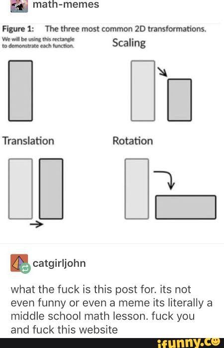 Math-memes Figure 1: The three most common transformations. Scaling ...