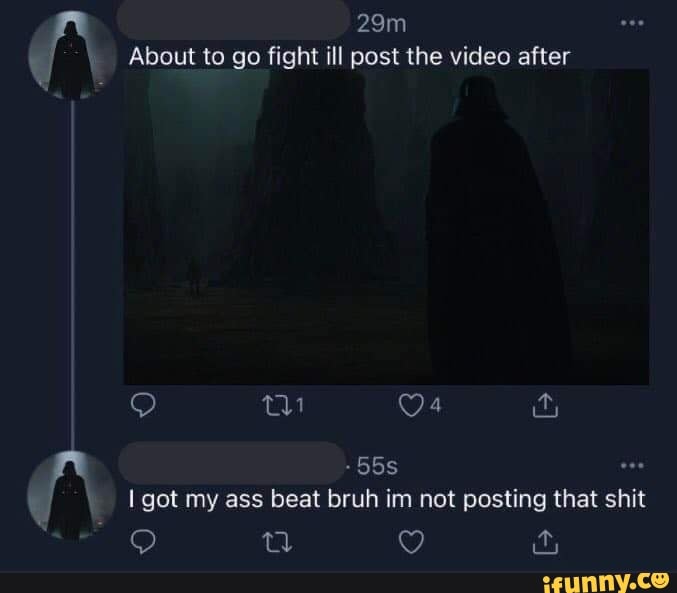 About to go fight ill post the video after Qa & got my ass beat bruh im ...