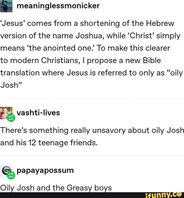 Jesus Christ Tumblr Post