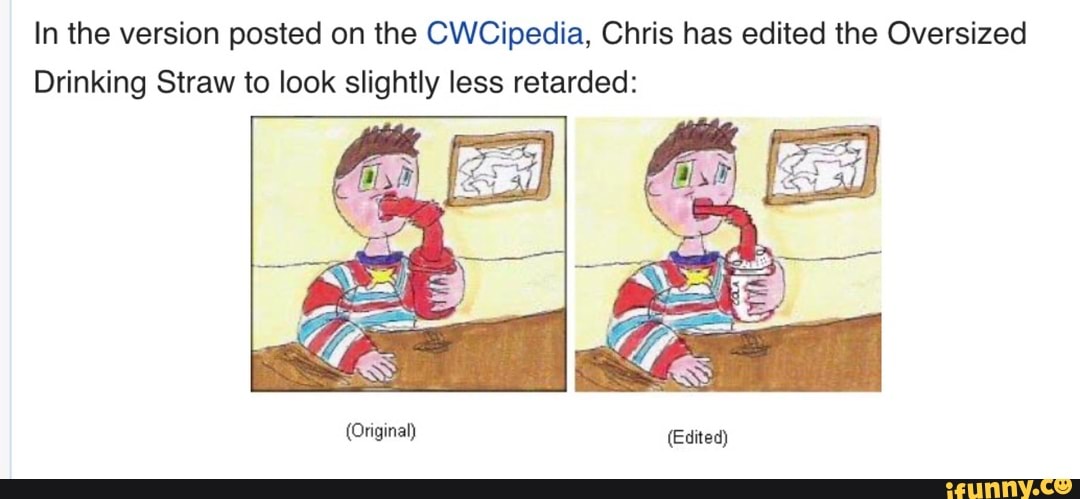 In the version posted on the CWCipedia, Chris has edited the Oversized ...