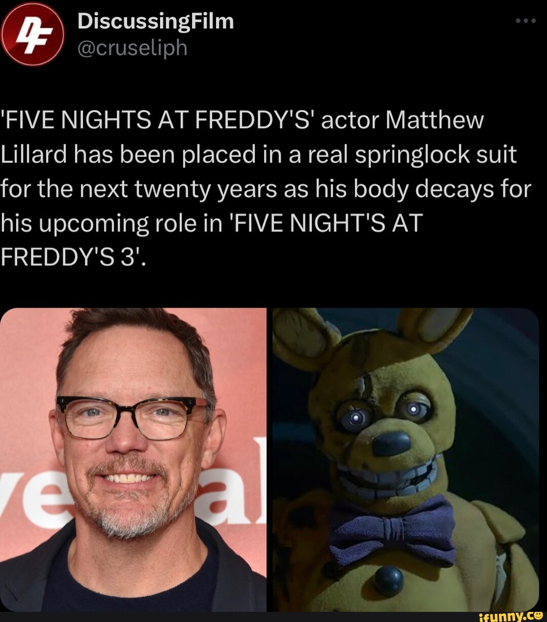 'FIVE NIGHTS AT FREDDY'S' actor Matthew Lillard has been placed in a ...