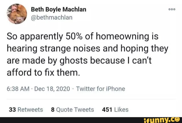 Beth Boyle Machian X& @bathimachlan So apparently 50% of homeowning is ...