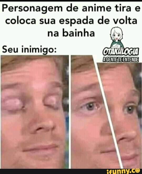 Personagem de anime tira e coloca sua espada de volta na bainha Seu ...
