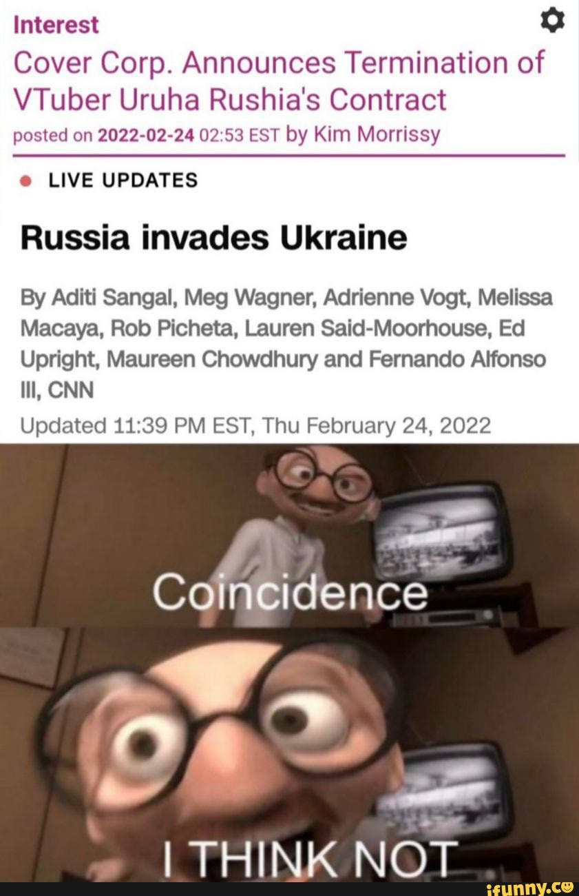 Interest Cover Corp. Announces Termination of VTuber Uruha Rushia's ...