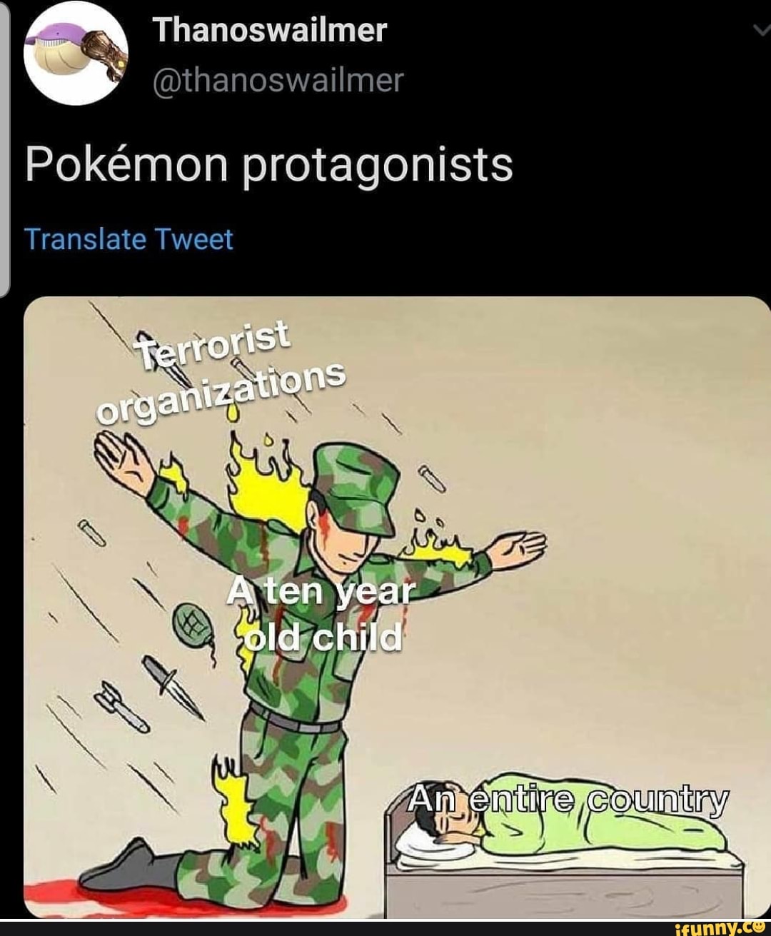Es Pokemon protagonists Translate Tweet Terrorist organization Aten ...