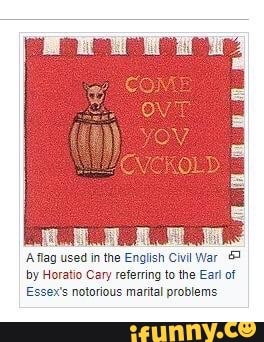 Aflag used in the English Civil War by Horatio Cary referring to the ...