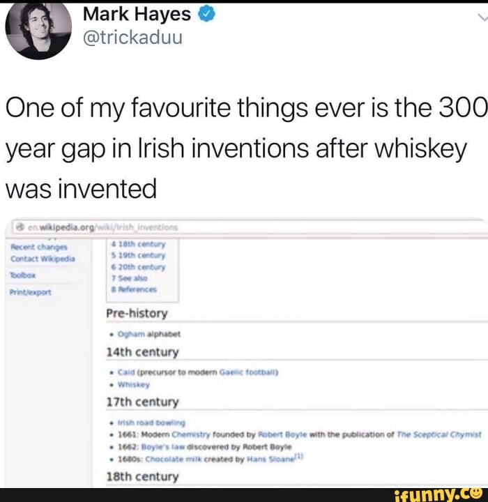 Mark Hayes @trickaduu One of my favourite things ever is the 300 year ...