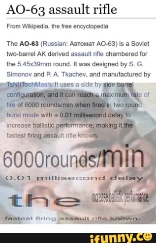 AO-63 assault rifle From Wikipedia, the free encyclopedia 'The AO-63 ...