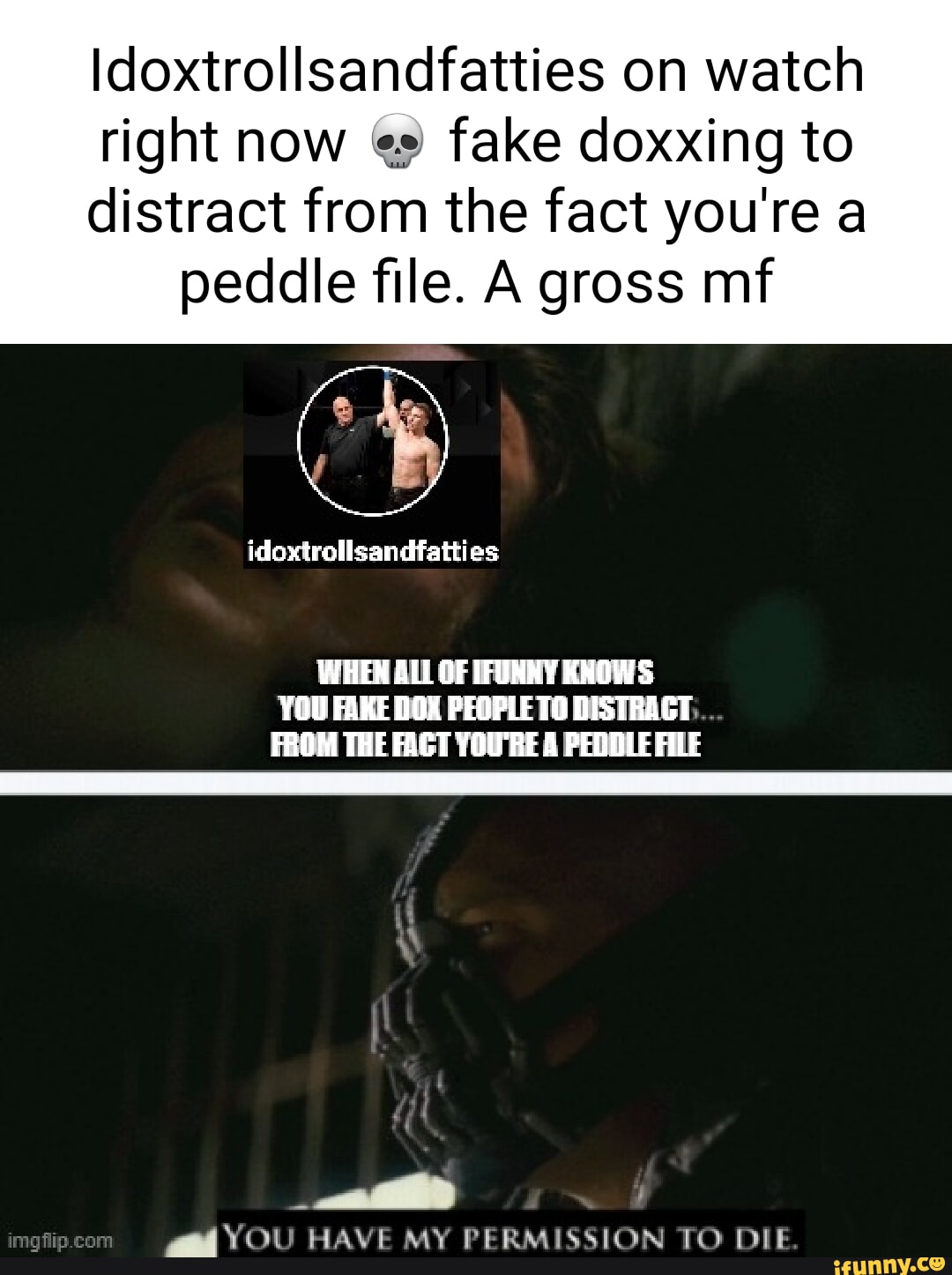 Idoxtrollsandfatties on watch right now es fake doxxing to distract ...