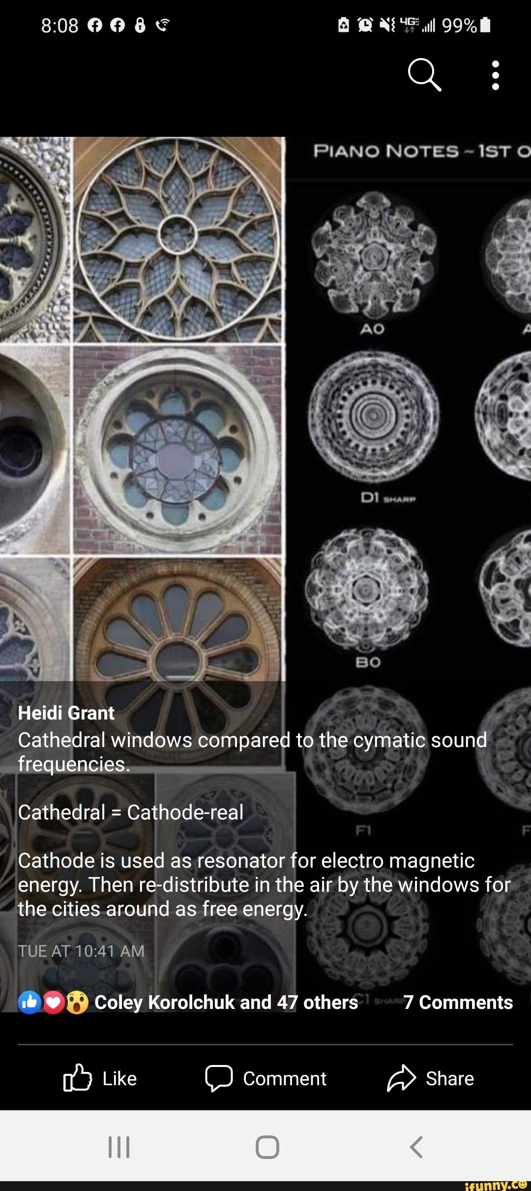 All PIANO NOTES Heidi Grant Cathedral windows compared to the cymatic ...
