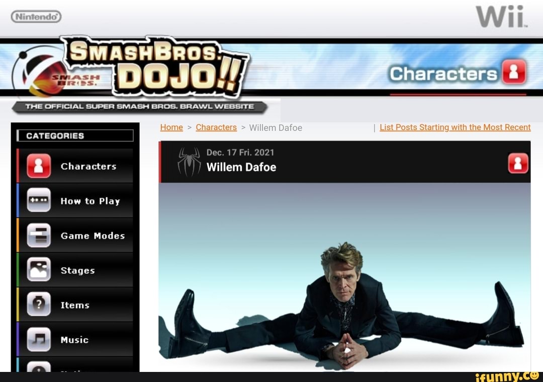 THE OFFICIAL SUPER SMASH BROS. BRAWL WEBSITE CATEGORIES Characters ...