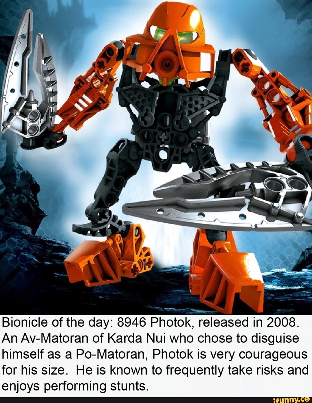 Bionicle of the day: 8946 Photok, released in 2008. An Av-Matoran of ...