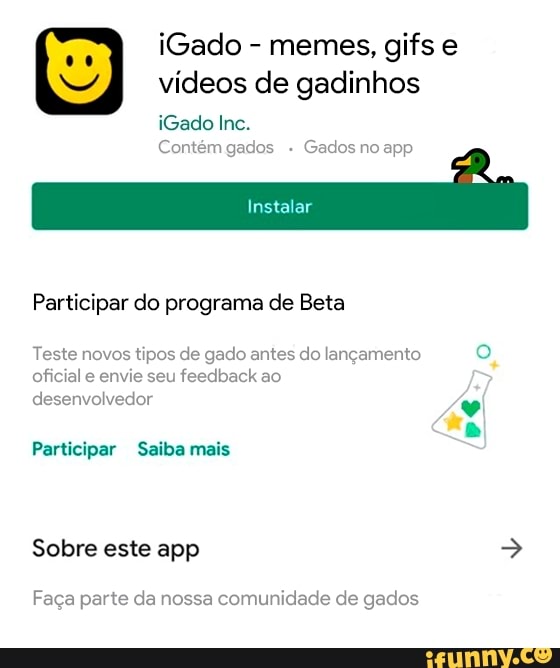 (Gado - memes, gifs e vídeos de gadinhos Gado Inc. Instalar Participar ...