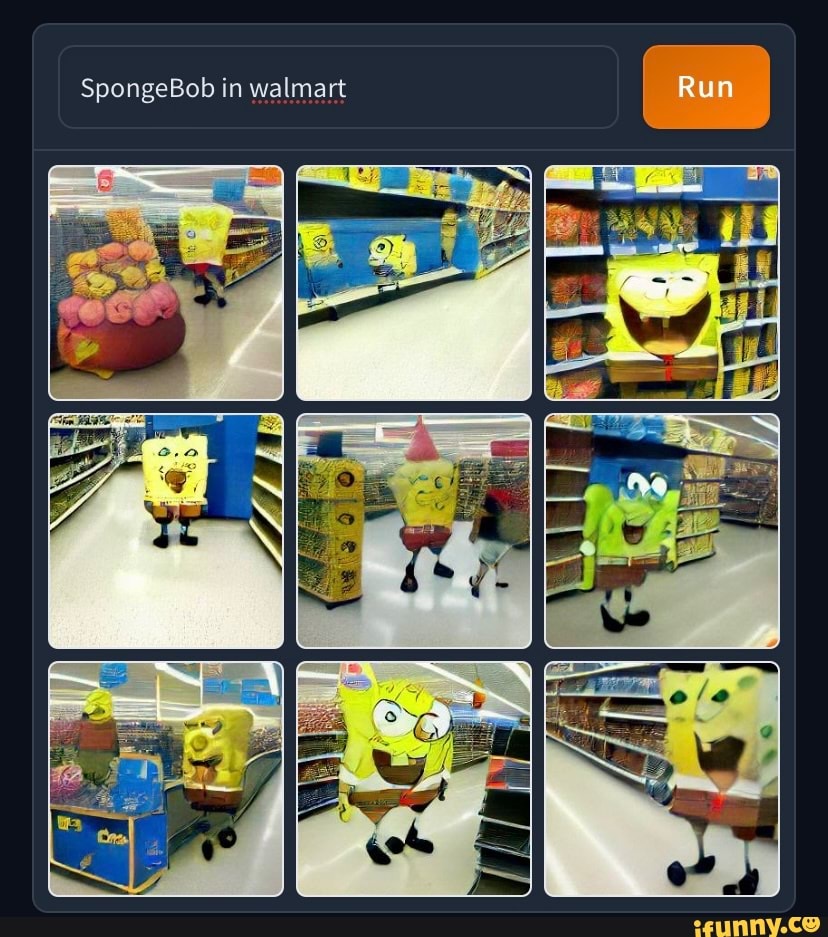 SpongeBob in walmart Run - iFunny Brazil