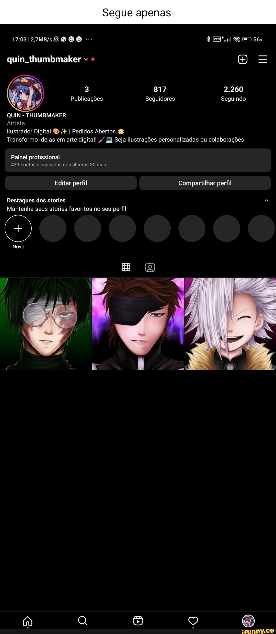 Segue apenas quin thumbmaker 817 Publicações Seguidores Seguindo QUIN ...