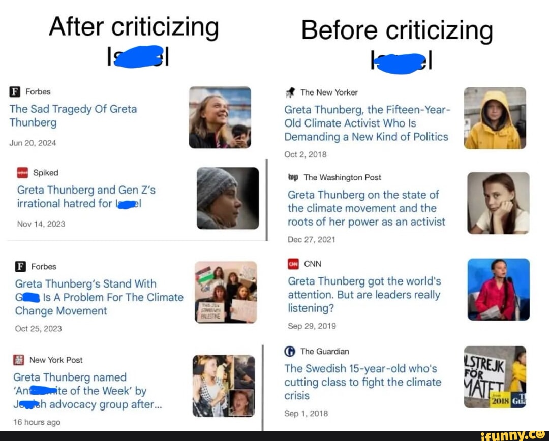 After criticizing BB Forbes The Sad Tragedy Of Greta Thunberg Jun 20 ...