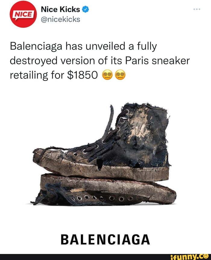 Nice Kicks @ @nicekicks Balenciaga has unveiled a fully destroyed ...