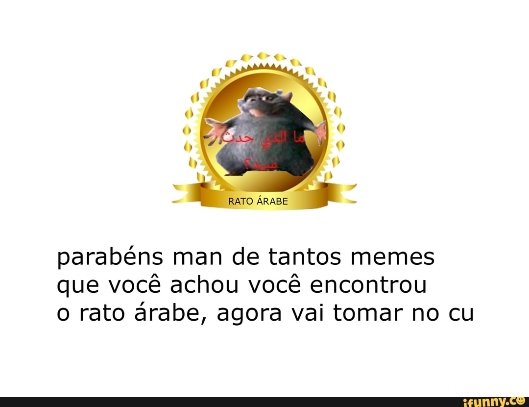 Rato - parabéns man de tantos memes que você achou você encontrou o ...