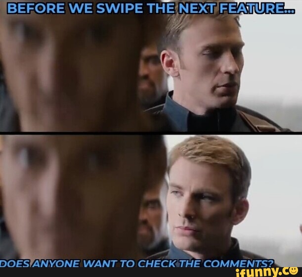 BEFORE WE SWIPE NOESIANVONE WANT TO CHECK-THE COMMENTS? - iFunny Brazil